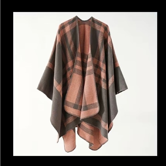 Jackets & Coats | Very Cozy Open Front Shawl Stunning Color Combo ...